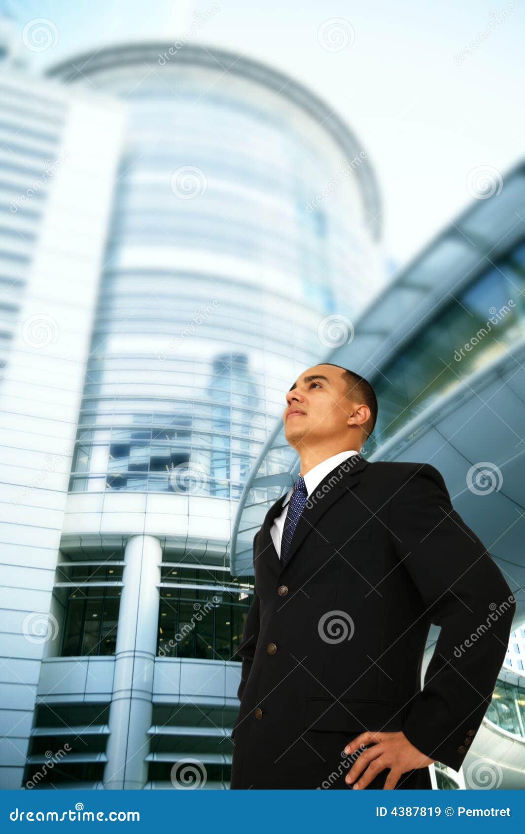 Business Man Overlook Building Stock Image - Image of corporate ...