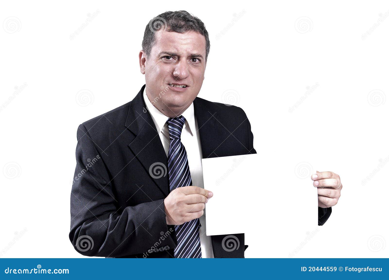 Business Man with a Paper in Hands Stock Image - Image of gesturing ...
