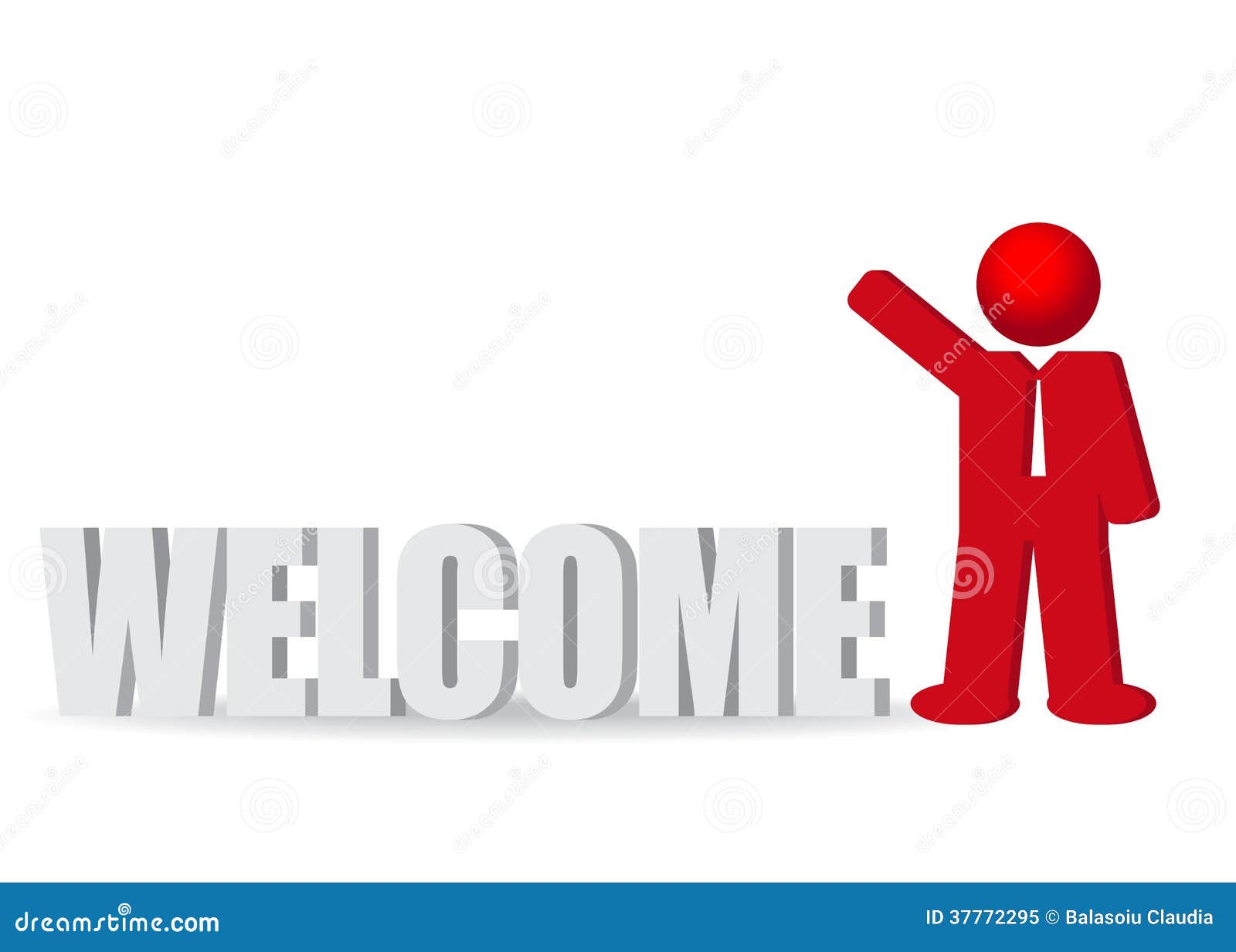 Business Man, People and Word Welcome Stock Vector - Illustration of ...