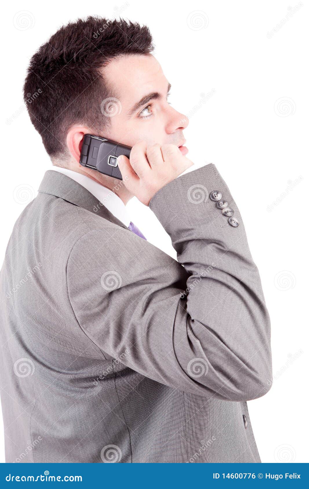 Business man at the phone stock photo. Image of person - 14600776