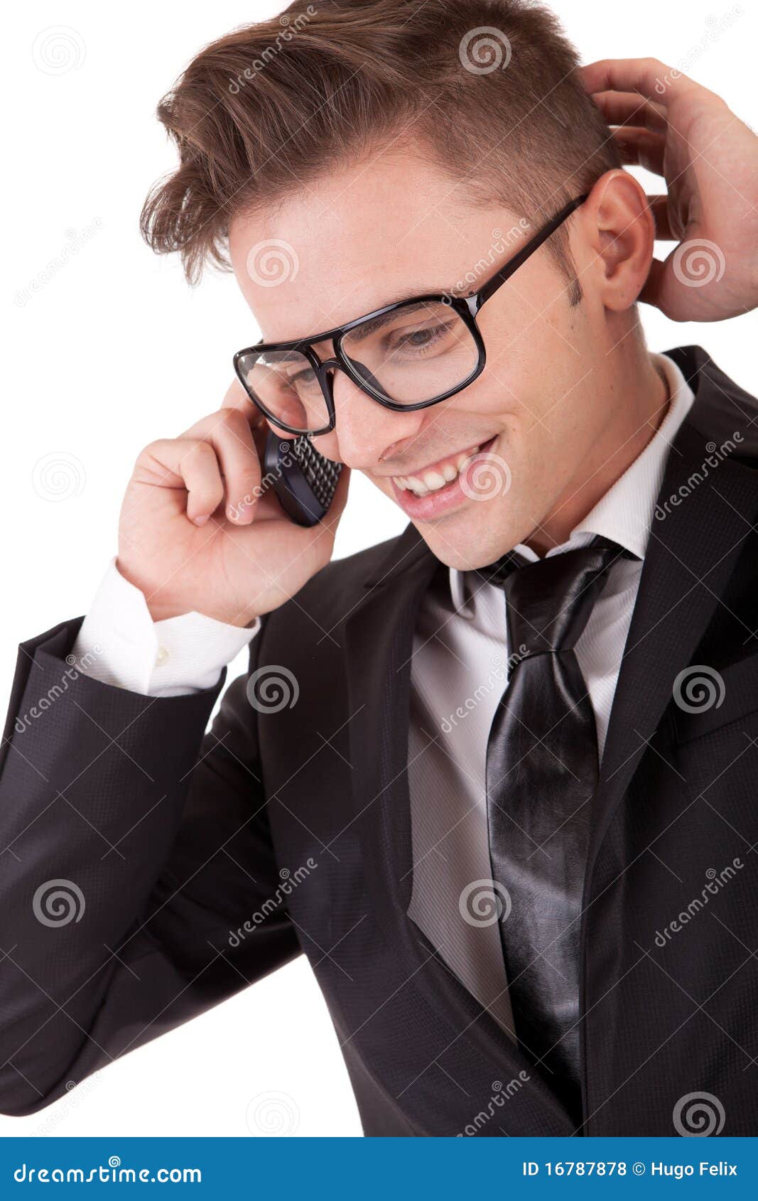 Business man at the phone stock photo. Image of bright - 16787878