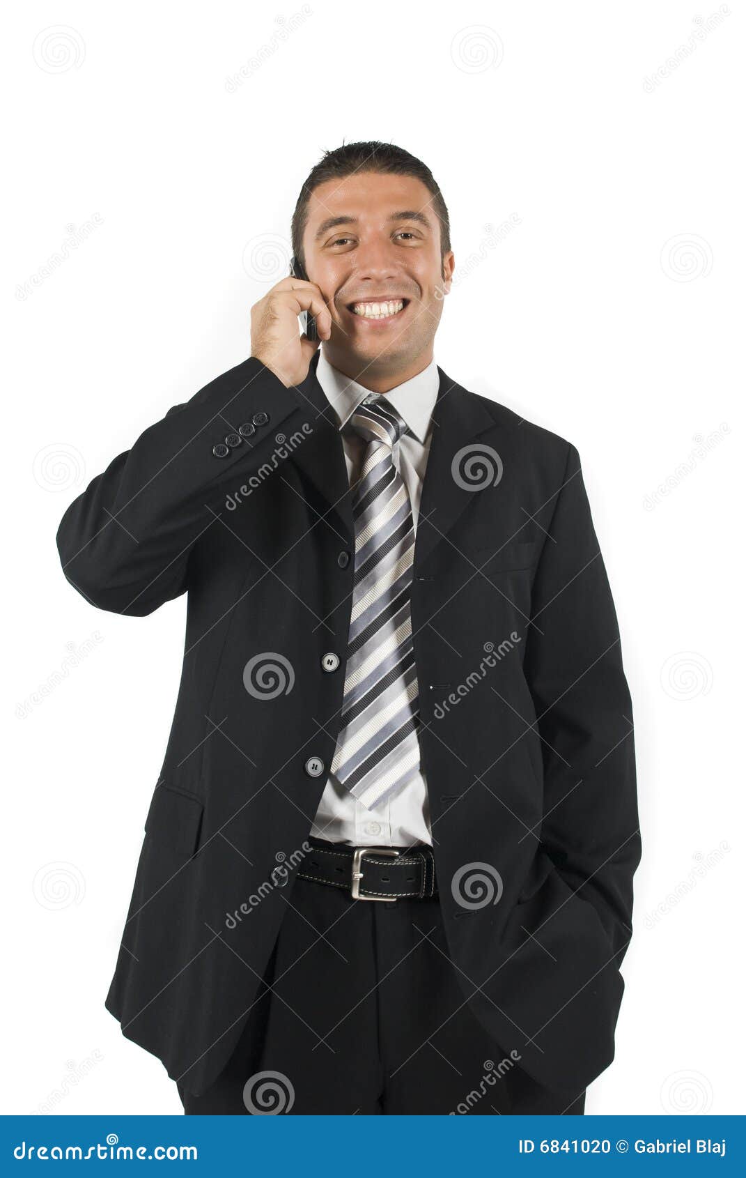 Business man on the phone stock photo. Image of executive - 6841020