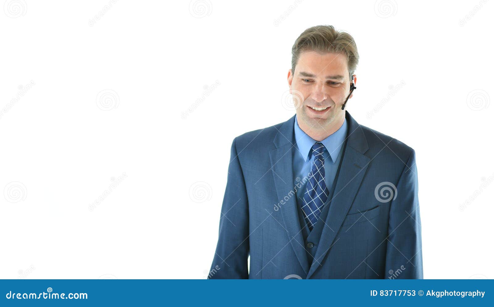 Business Man on Phone with Client or Customer Service Representative ...