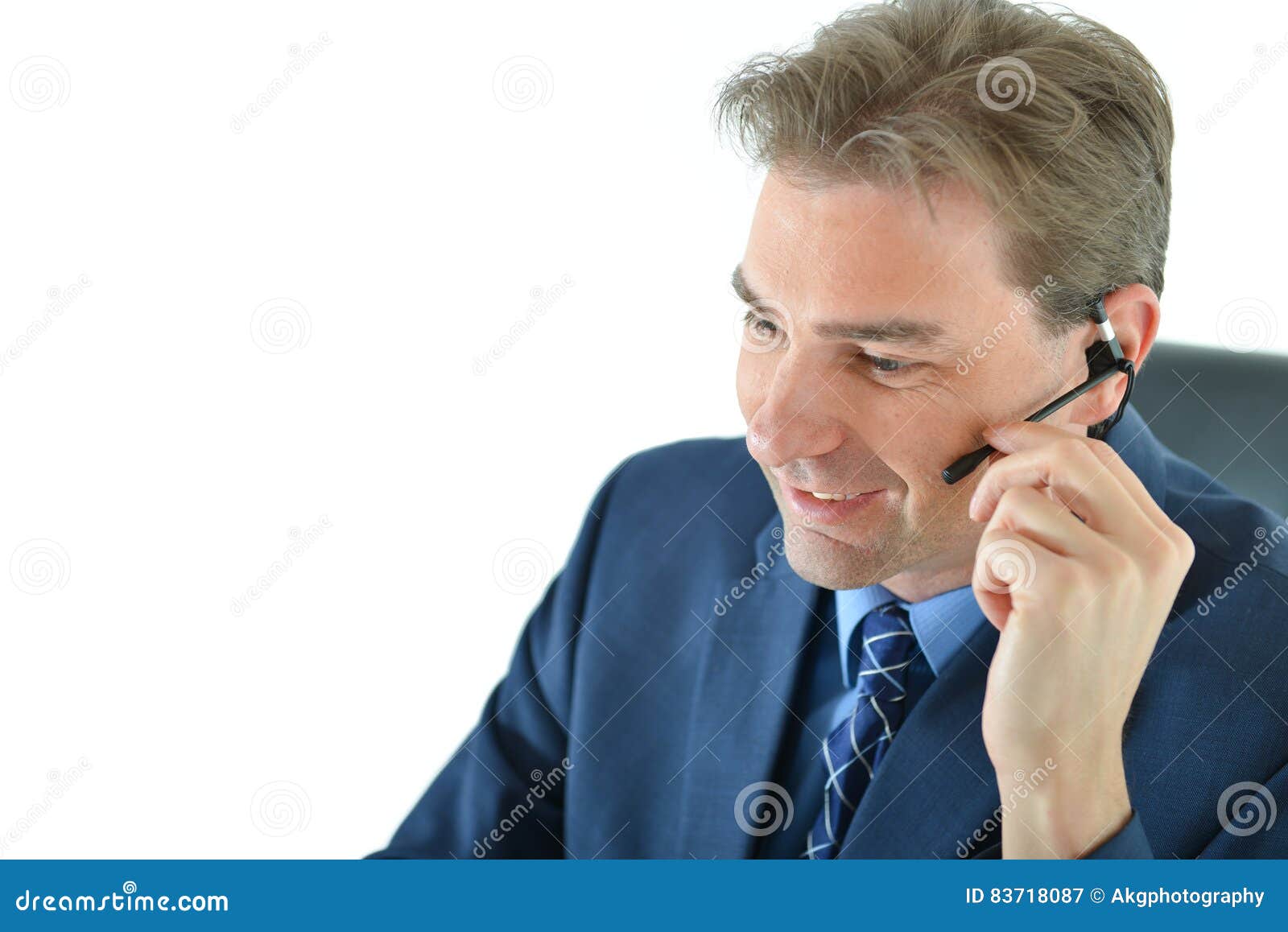 Business Man on Phone or Customer Service Representative Stock Image ...