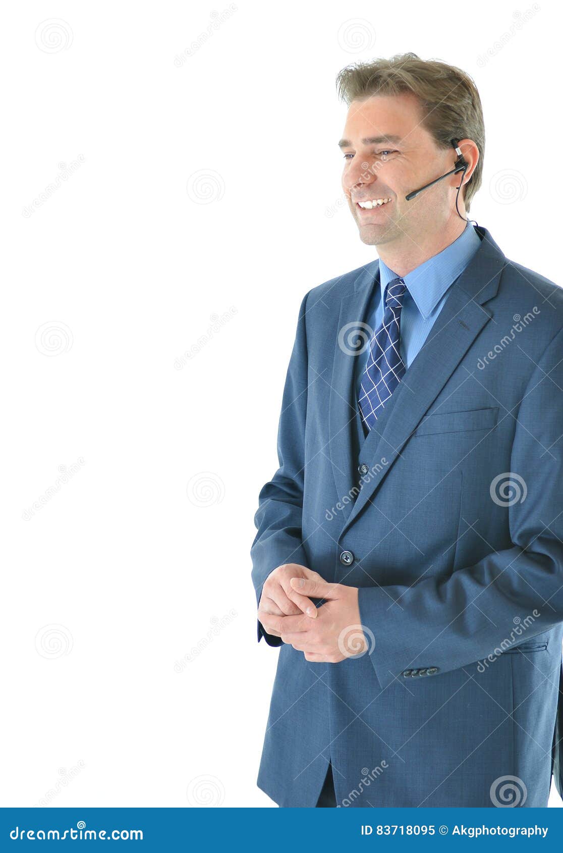 Business Man on Phone or Customer Service Representative Stock Image ...