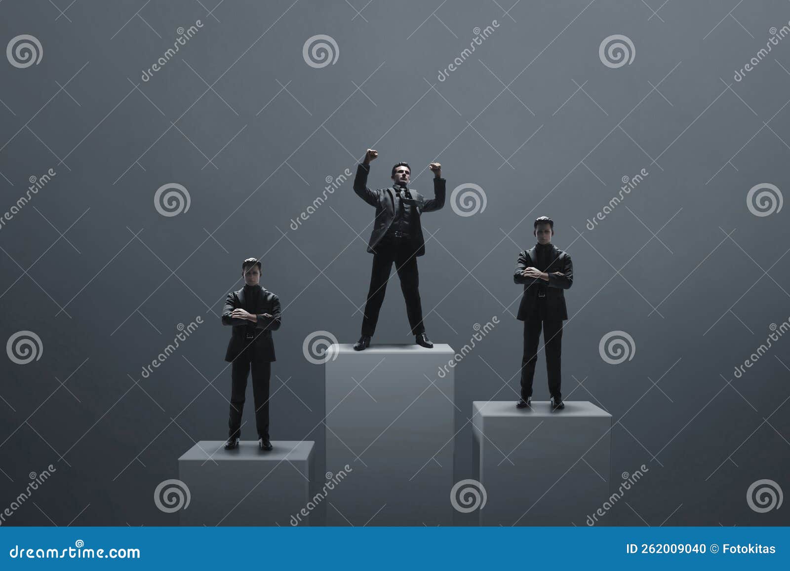 Business Man on Podium 3d Illustrations Stock Illustration ...