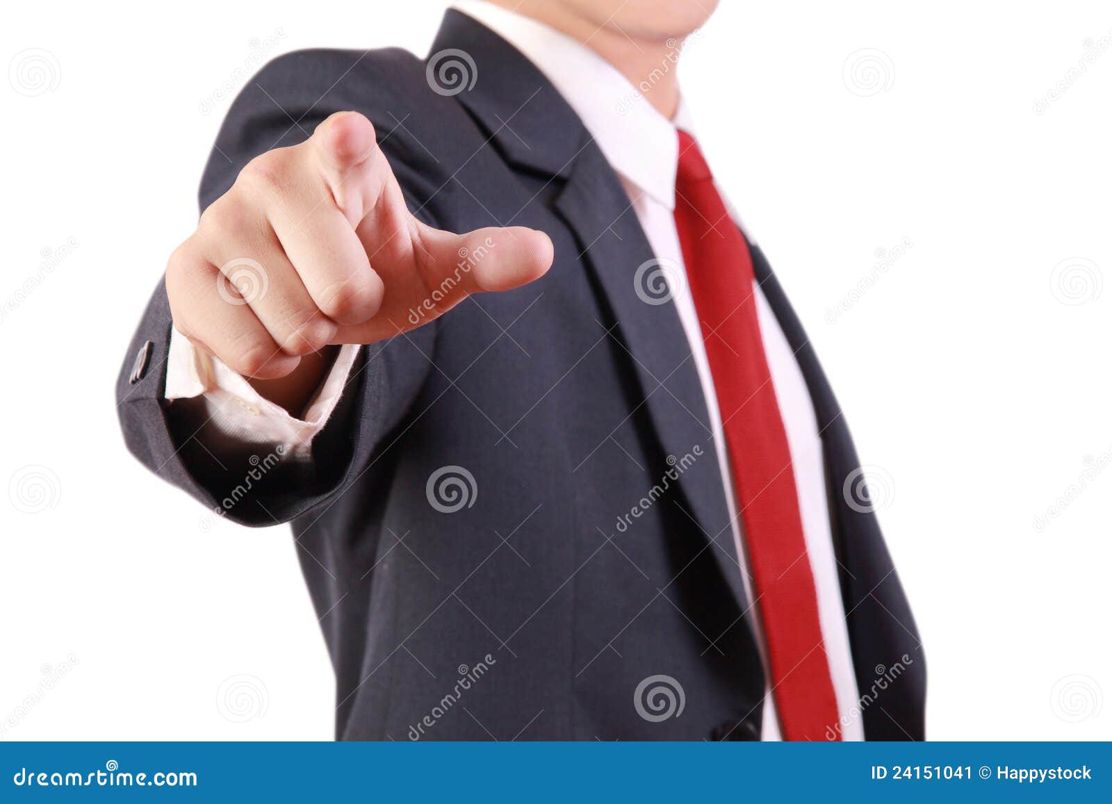 Business Man Point Finger in Front of Him Stock Image - Image of ...