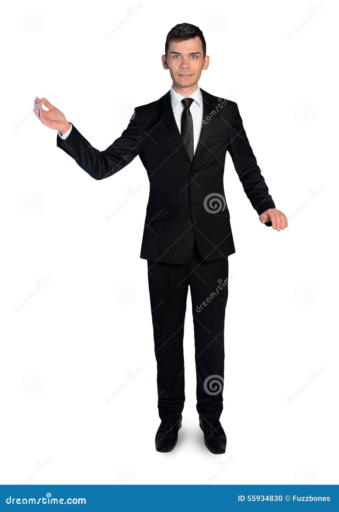Business Man Point Something Stock Photo - Image of full, empty: 55934830
