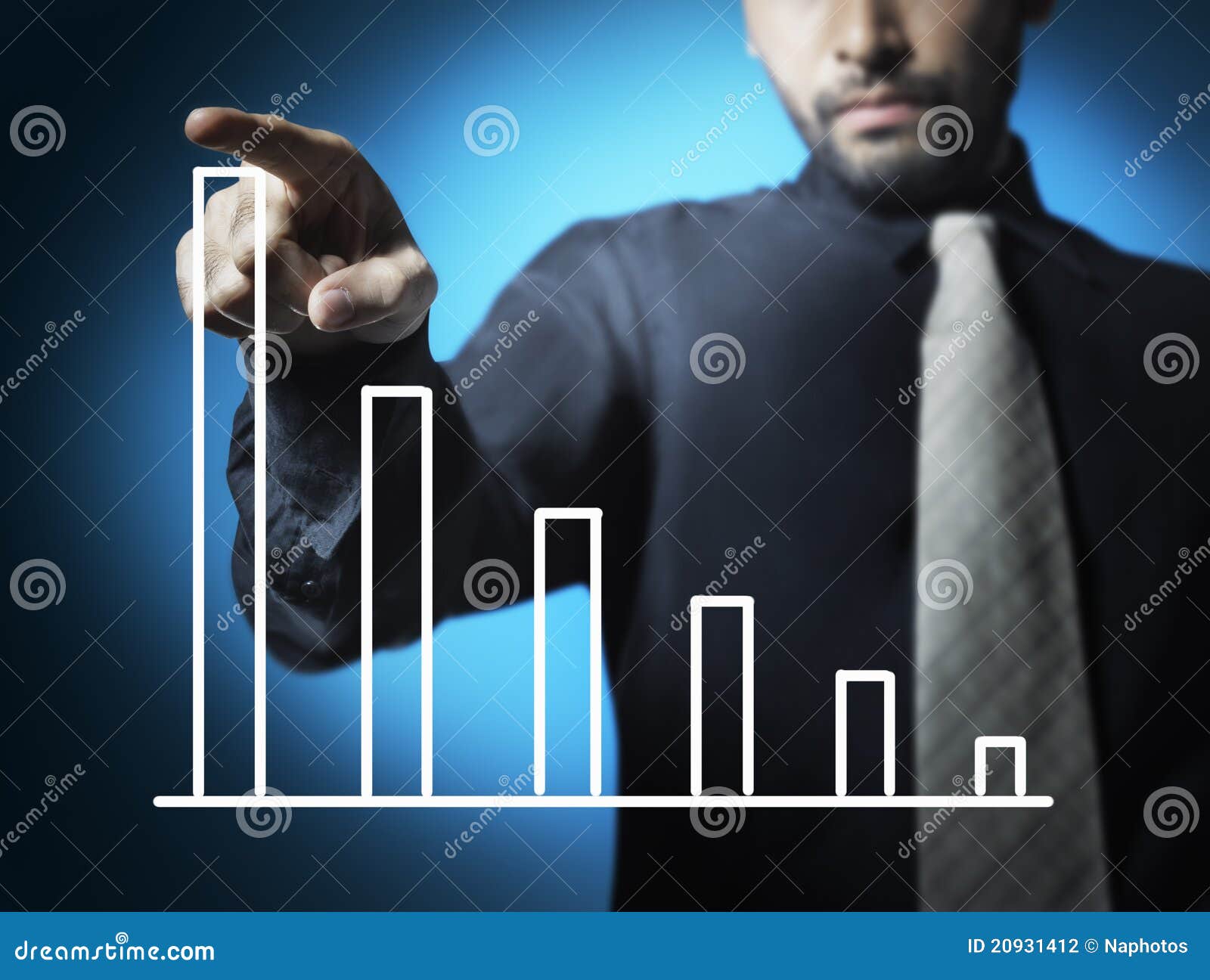 Business Man Point To Graph Stock Photo - Image of employee, concept ...