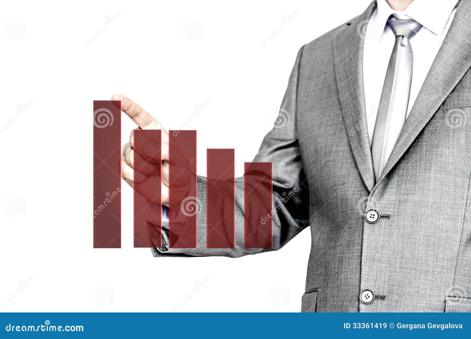 Business Man Pointing at Chart Stock Image - Image of competition ...