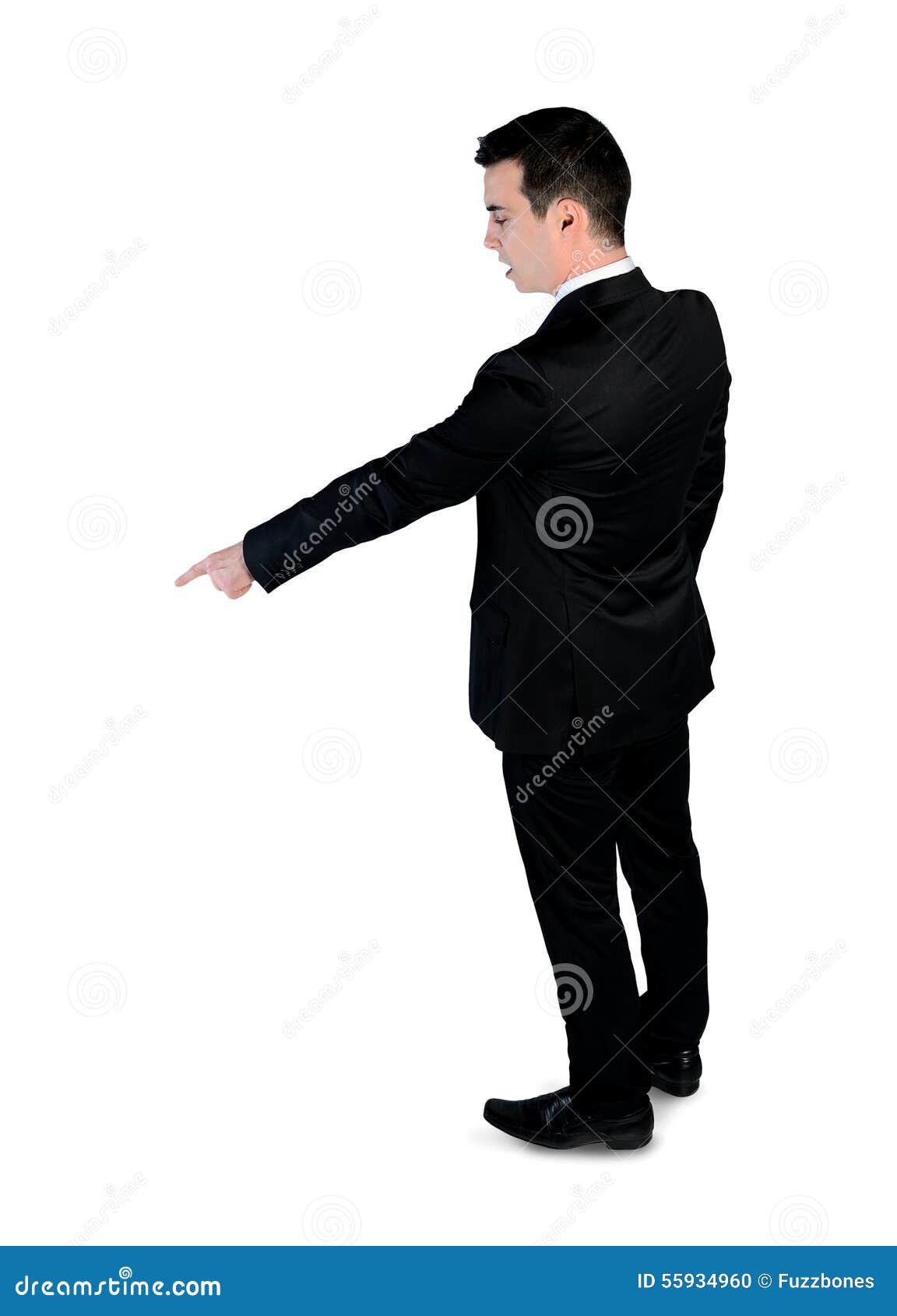 Business man pointing down stock photo. Image of boss - 55934960