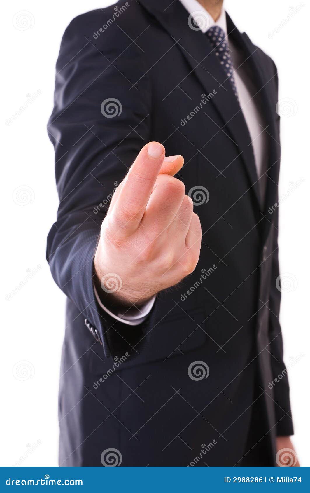 Businessman Pointing with Finger. Stock Image - Image of finger ...