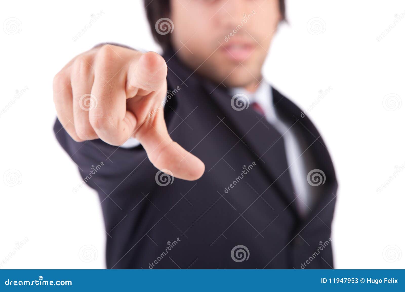 Business Man, Pointing Forward Stock Image - Image of isolated, look ...