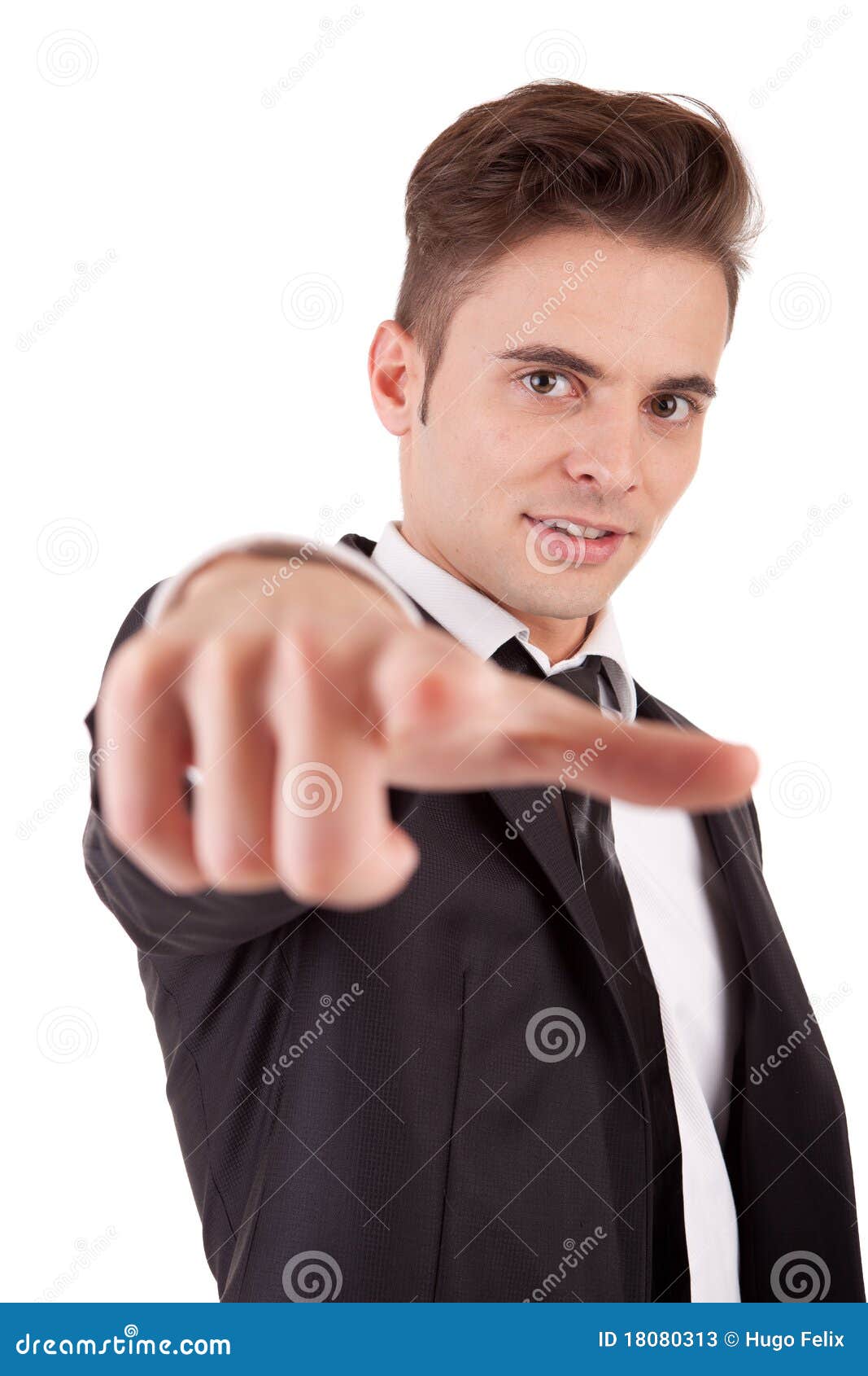 Business Man, Pointing Forward Stock Image - Image of point, good: 18080313