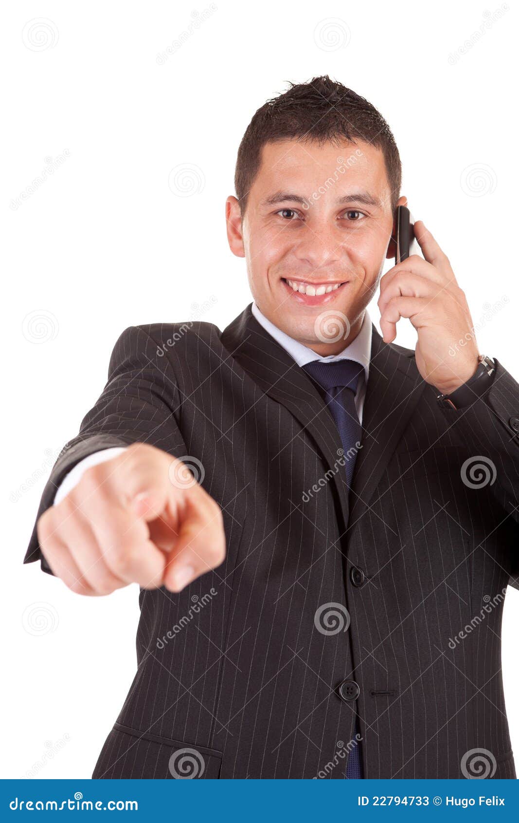 Business Man, Pointing Forward Stock Image - Image of good, inspector ...