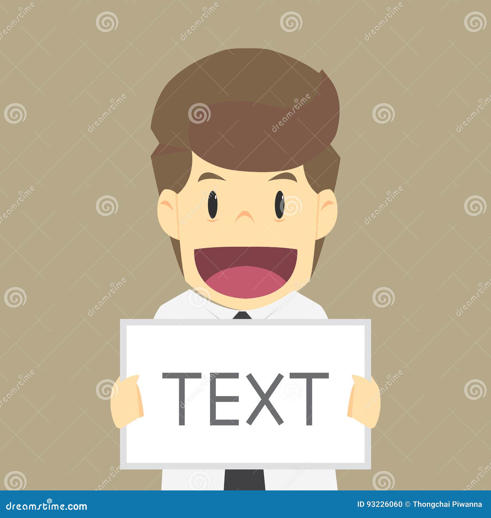 A Business Man Pointing Signs Held Stock Vector - Illustration of ...