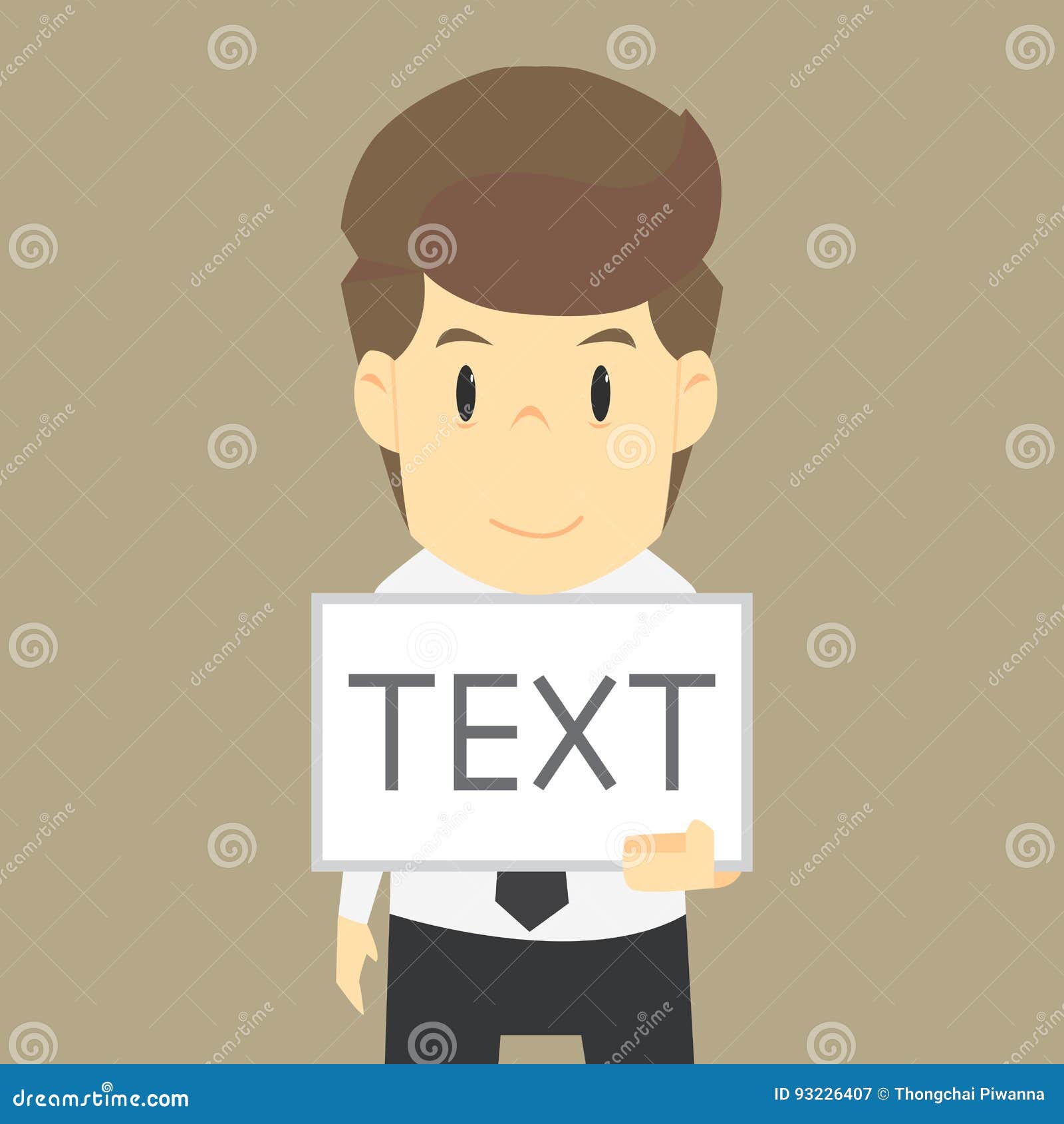 A Business Man Pointing Signs Held Stock Vector - Illustration of ...