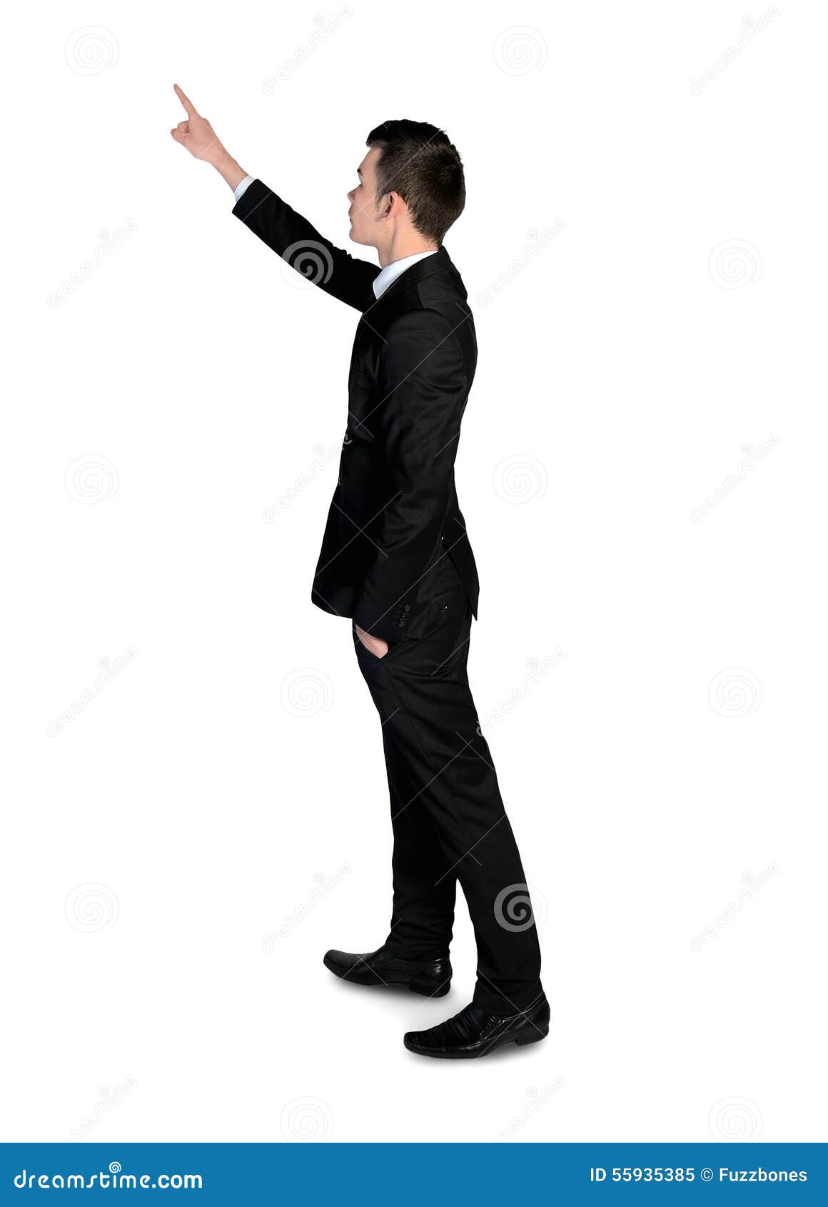 Business Man Pointing Something Stock Image - Image of people, crossed ...