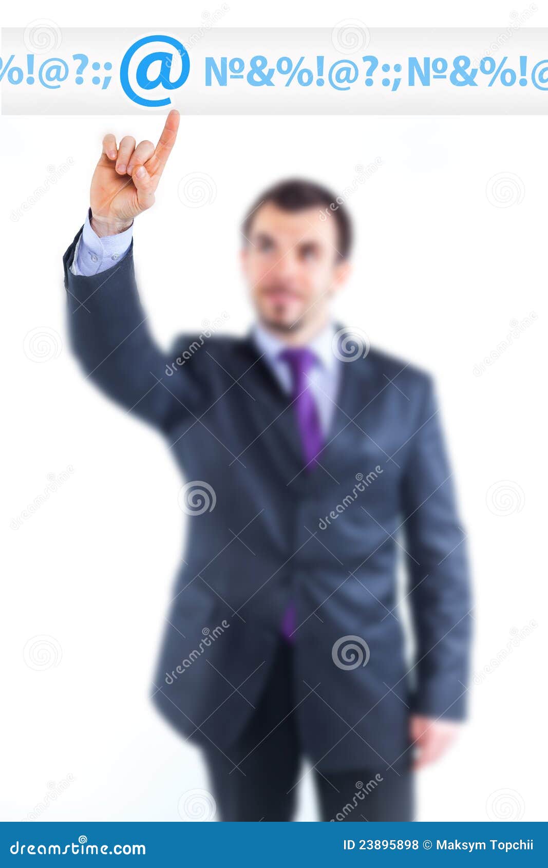 Business Man Pointing To Internet Graph Stock Photo - Image of ...