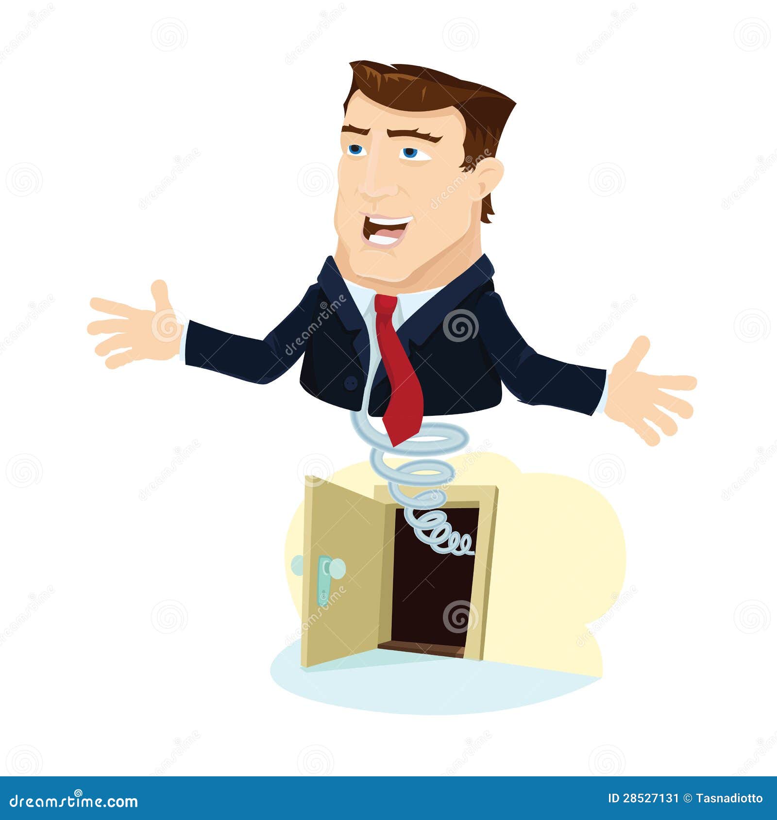 Business man popping out 5 stock vector. Illustration of gesture - 28527131