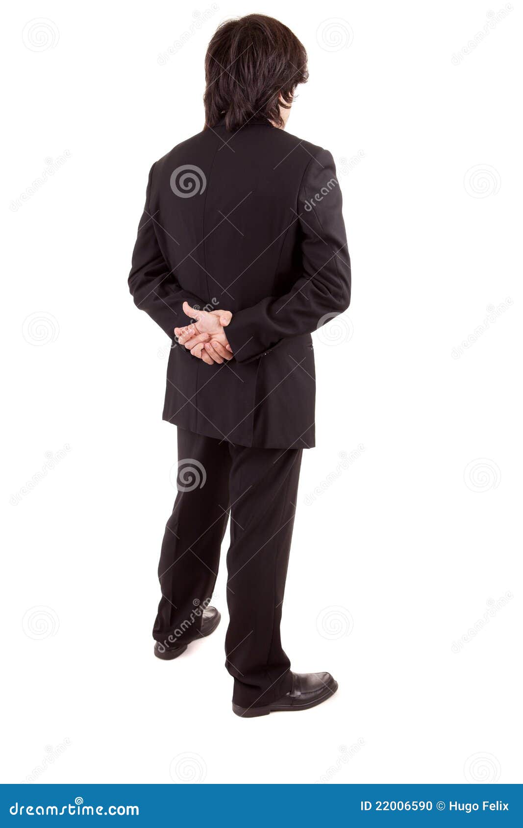 Business Man Posing Backwards Stock Photo - Image of back, black: 22006590