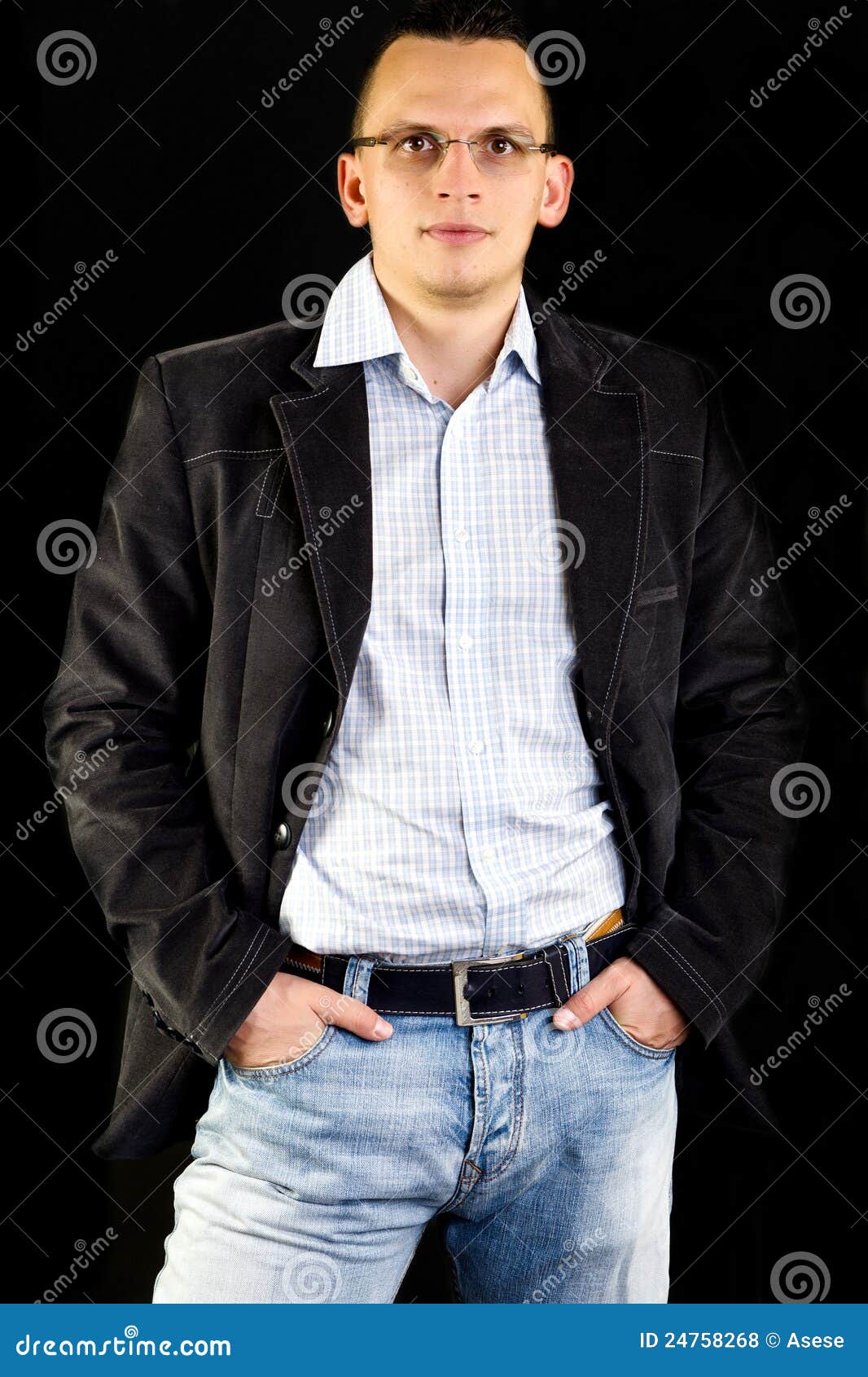 Business Man Posing in Studio Stock Photo - Image of portrait, handsome ...