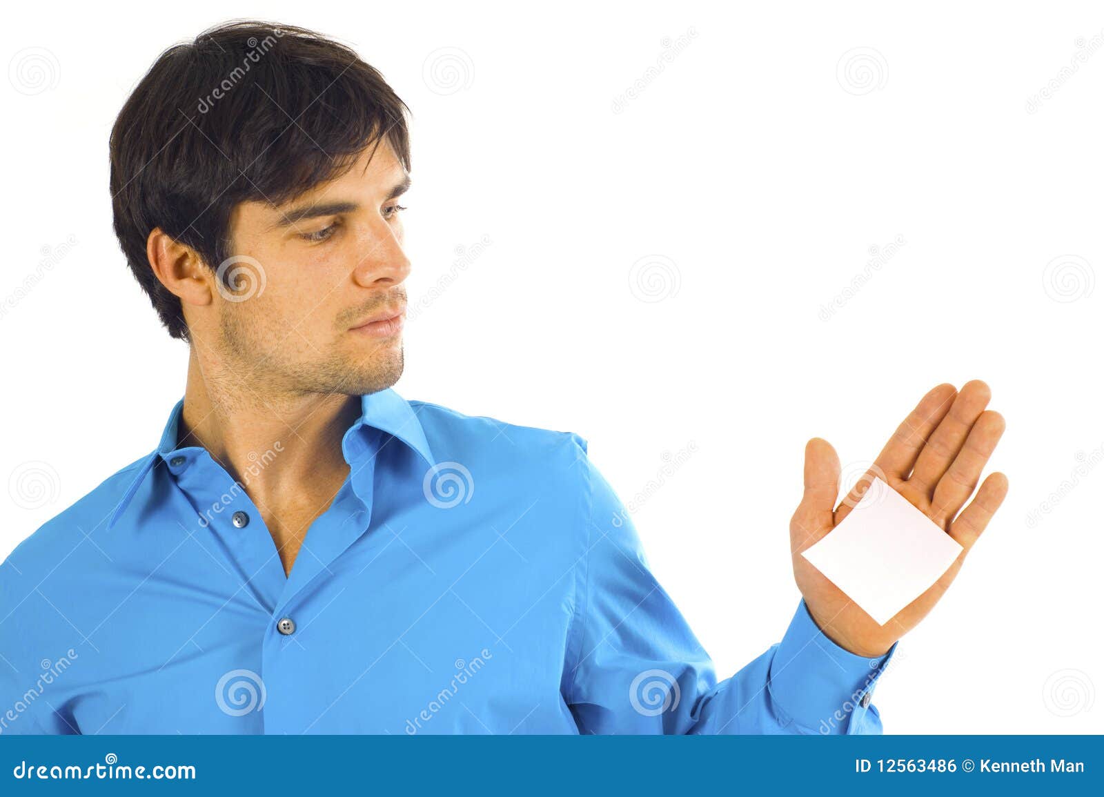 Business Man with Post-it Note Stock Photo - Image of intelligent ...