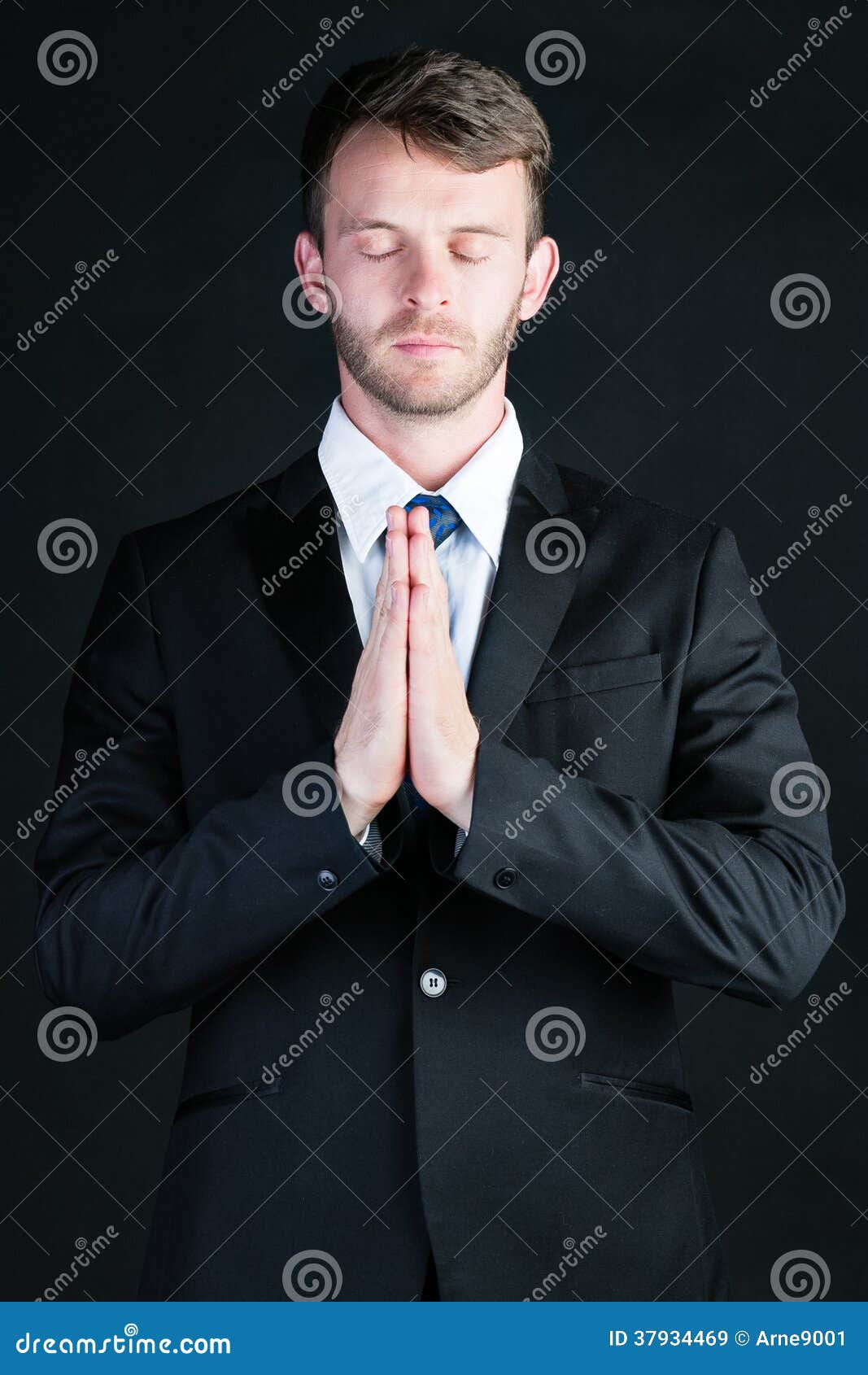 Business man praying stock image. Image of european, communication ...