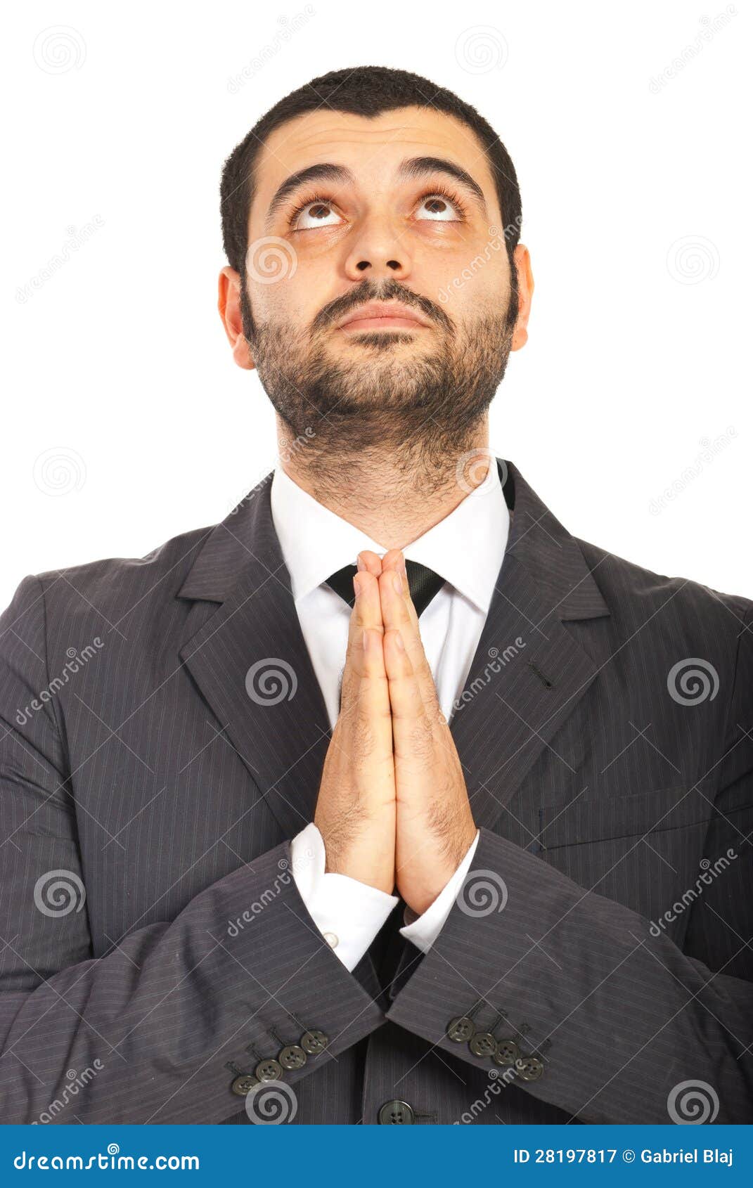 Business Man Praying and Wishing Stock Image - Image of pray, executive ...