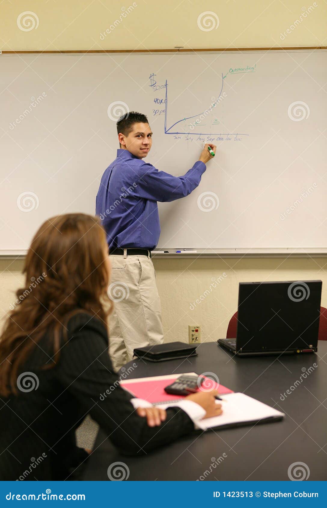 Business Man Presenting stock image. Image of people, pointing - 1423513