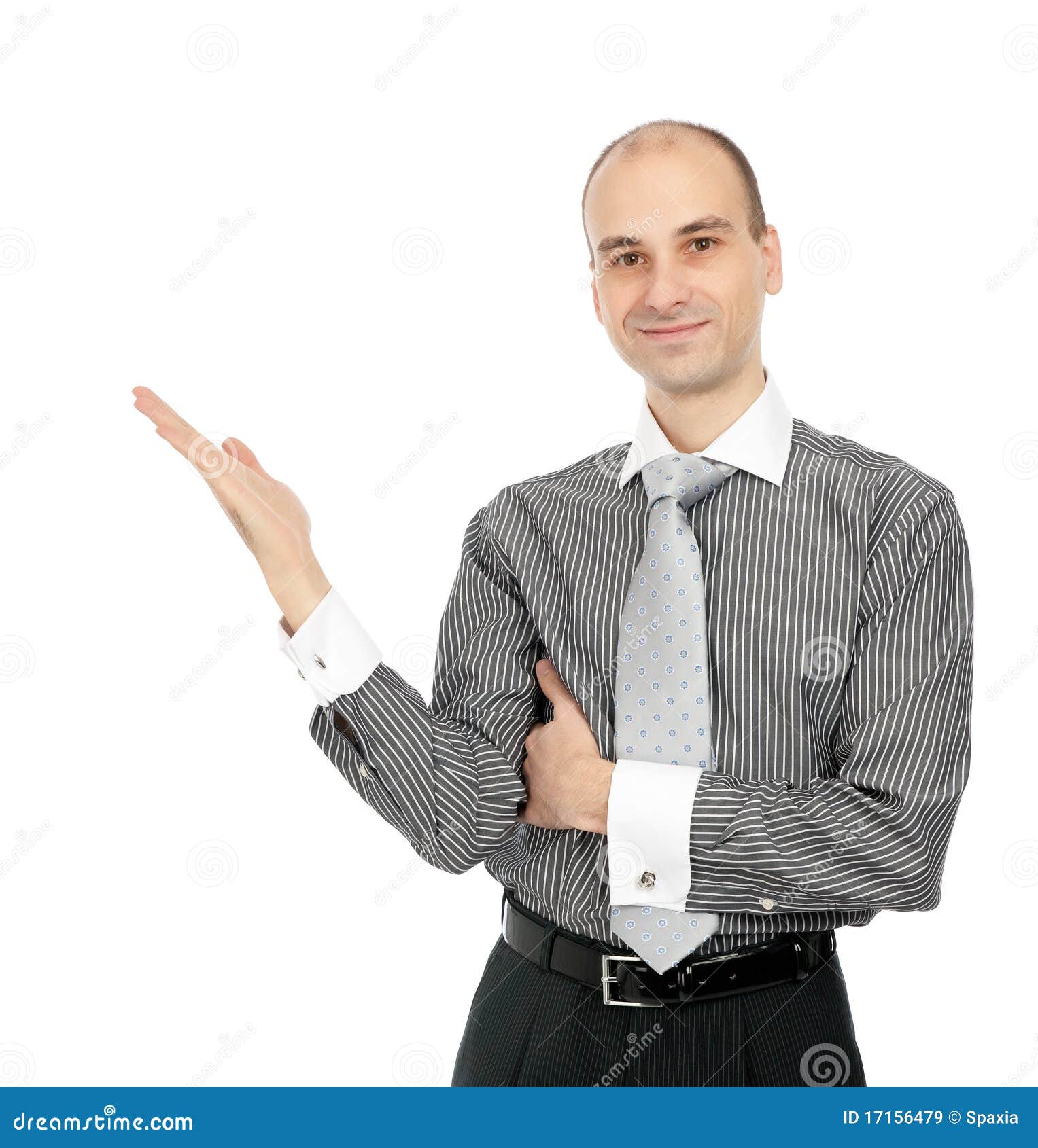 Business man presenting stock image. Image of friendly - 17156479