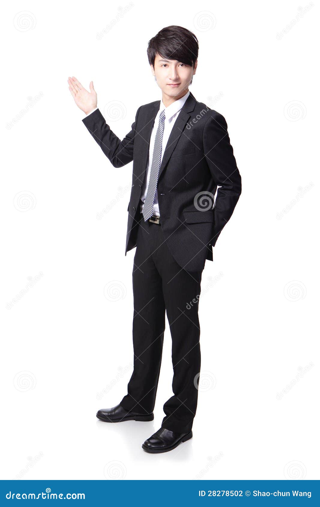 2,304 White Background Business Person Full Length Presenting Stock ...