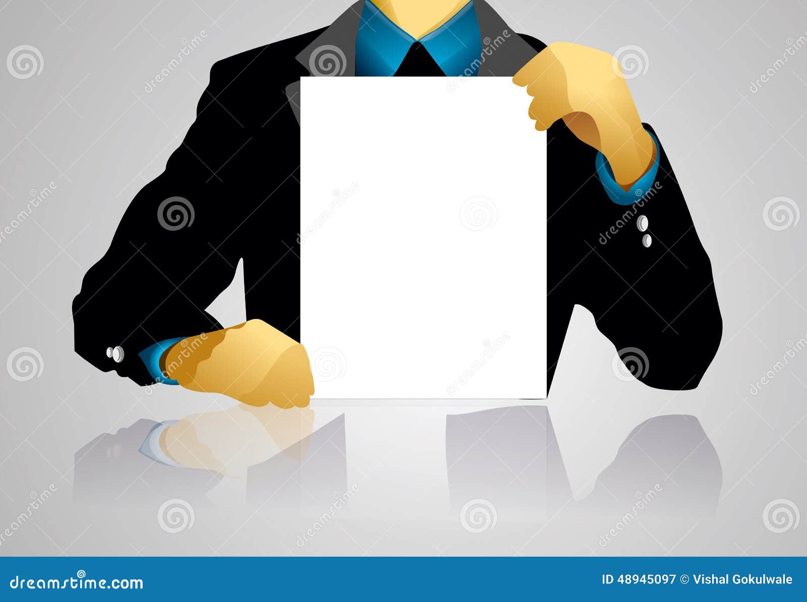 A business man presenting stock illustration. Illustration of advice ...