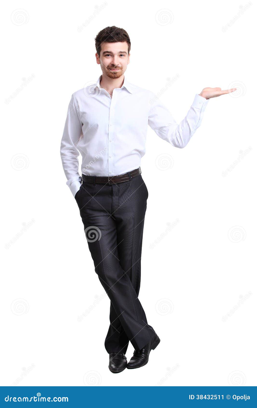 Business man presenting stock image. Image of happy, people - 38432511