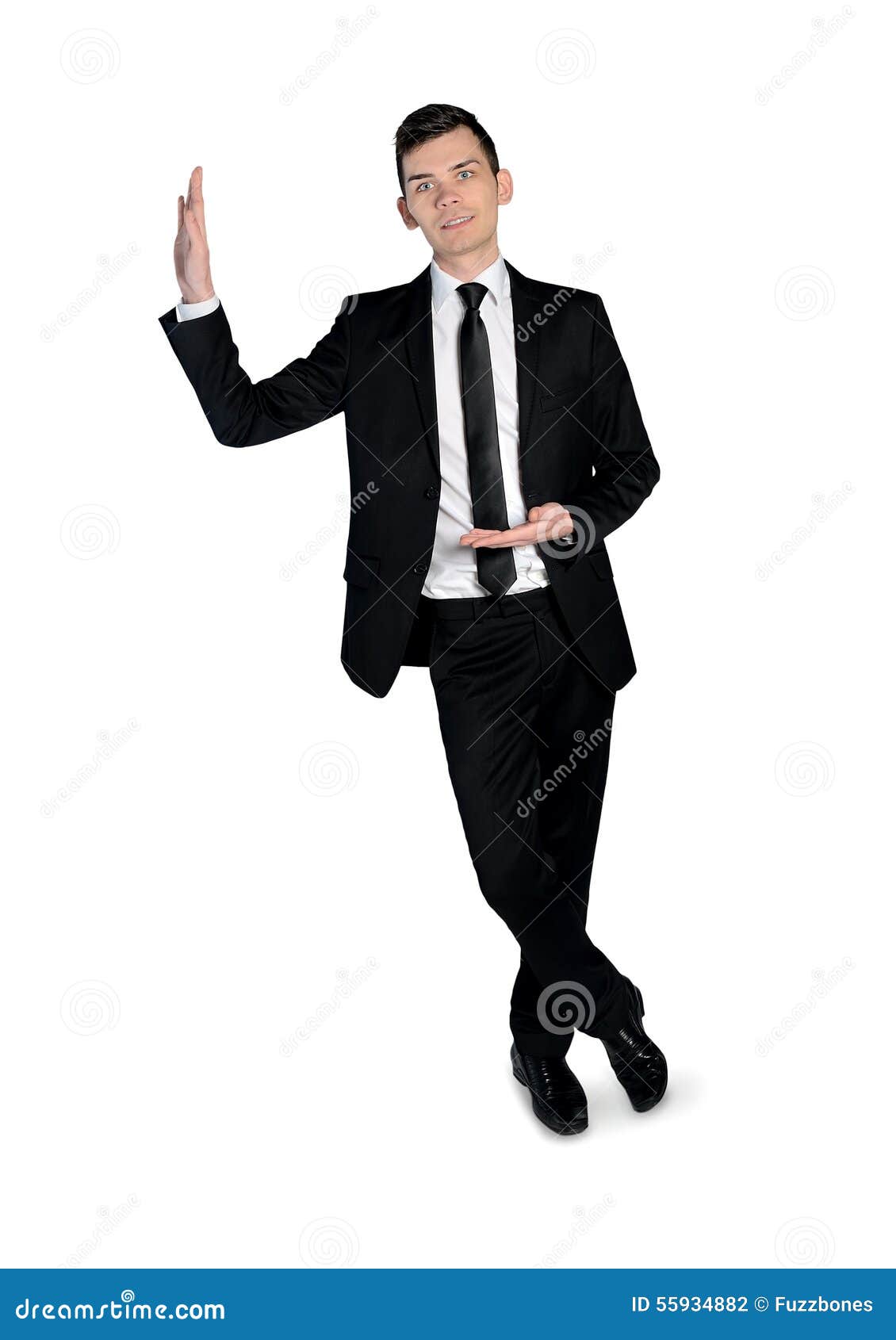 Business Man Presenting Something Stock Photo - Image of handsome, hand ...