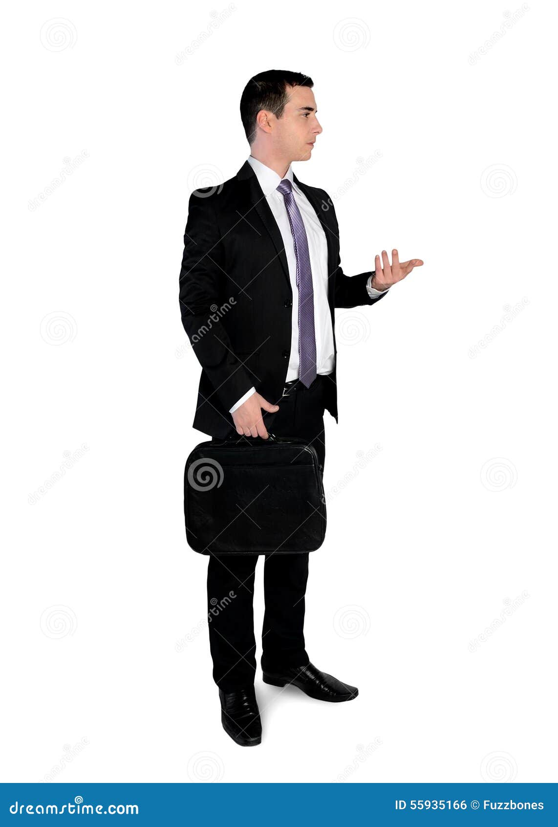 Business Man Presenting Something Stock Photo - Image of advertising ...