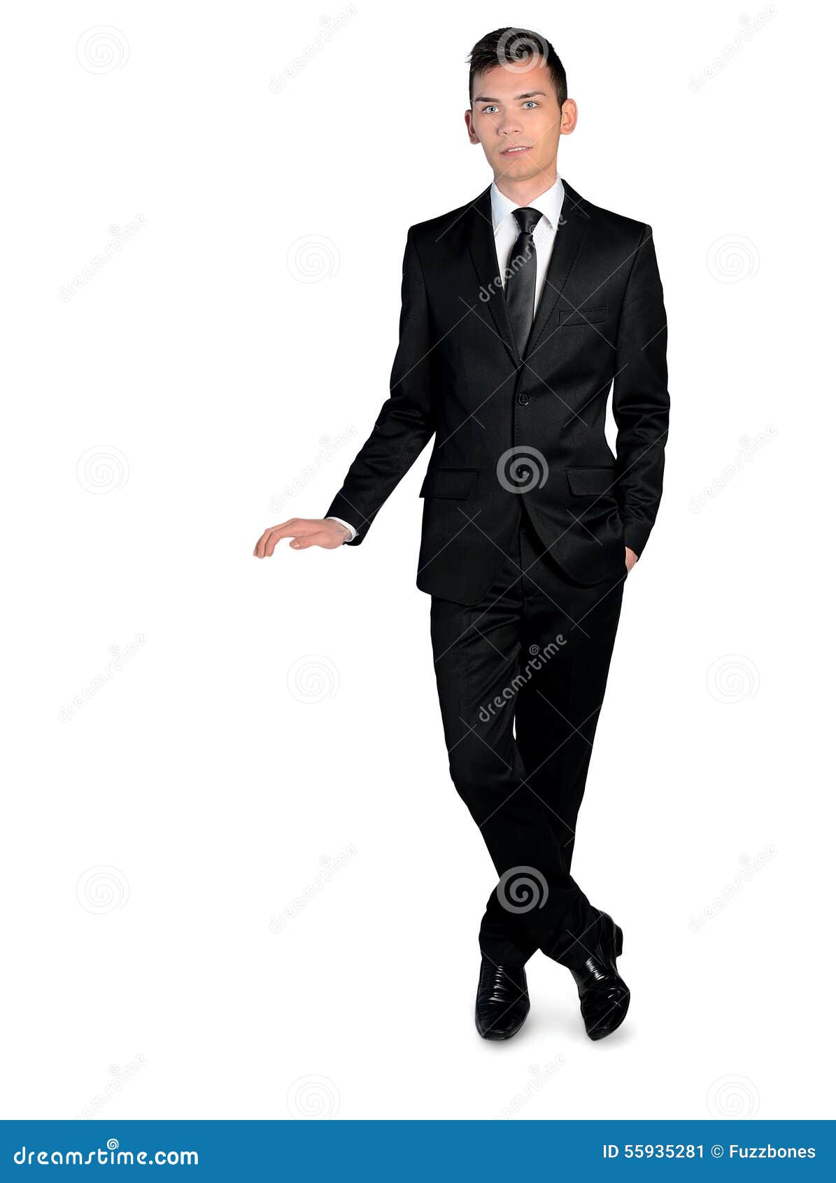 Business Man Presenting Something Stock Image - Image of isolated ...