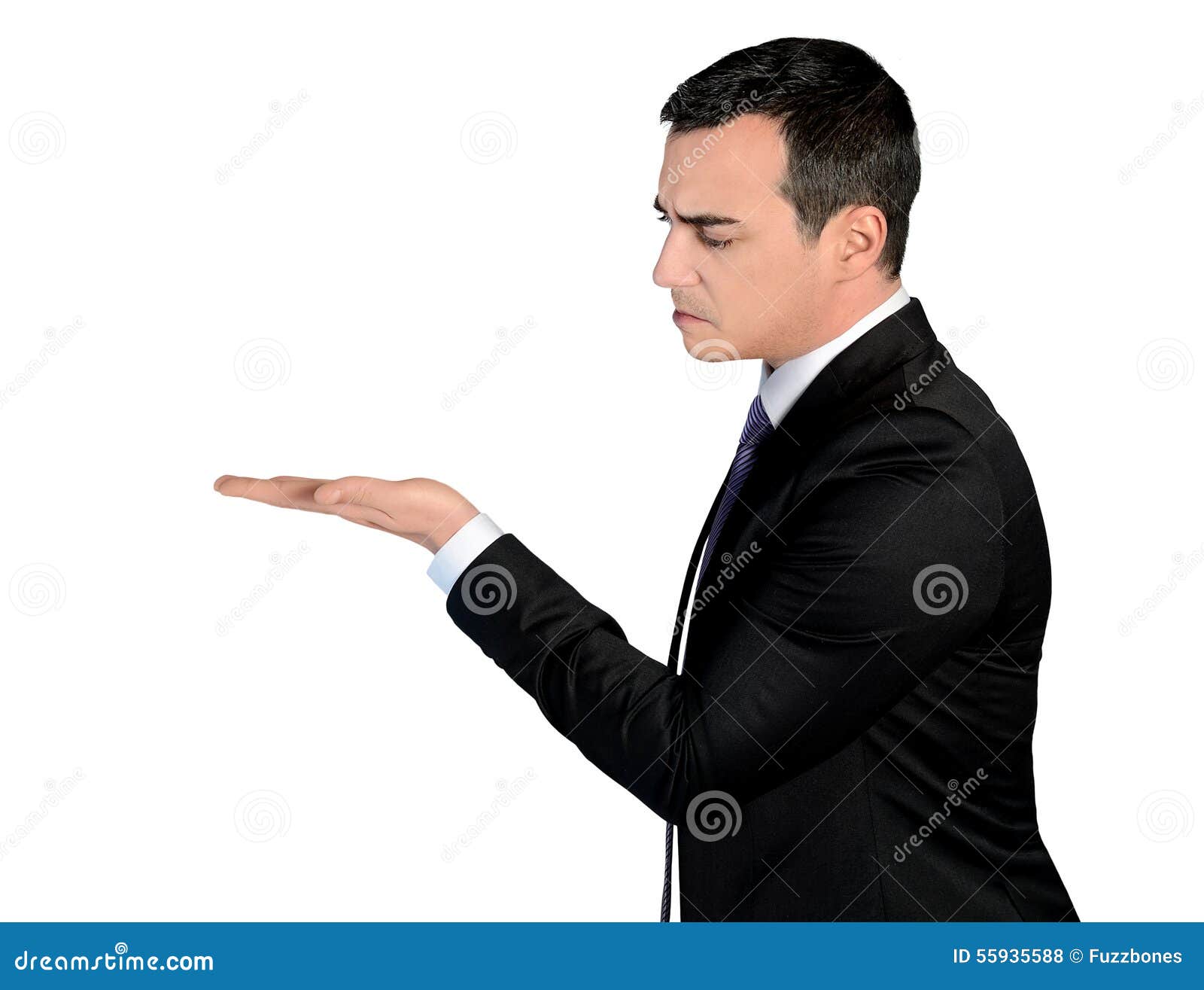Business Man Presenting Something Suspicious Stock Photo - Image of ...