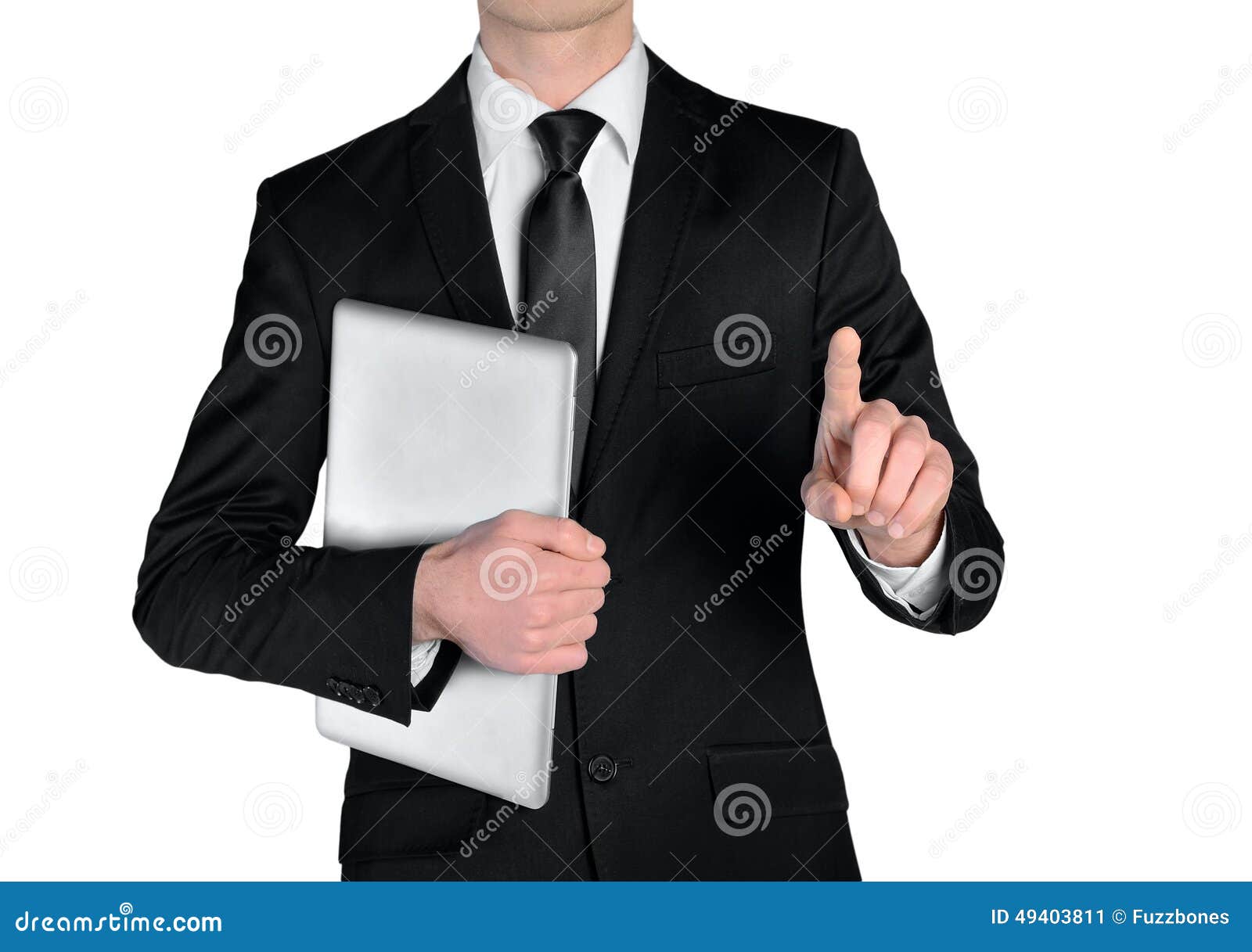 Business Man Press Something Stock Image - Image of entrepreneur, press ...