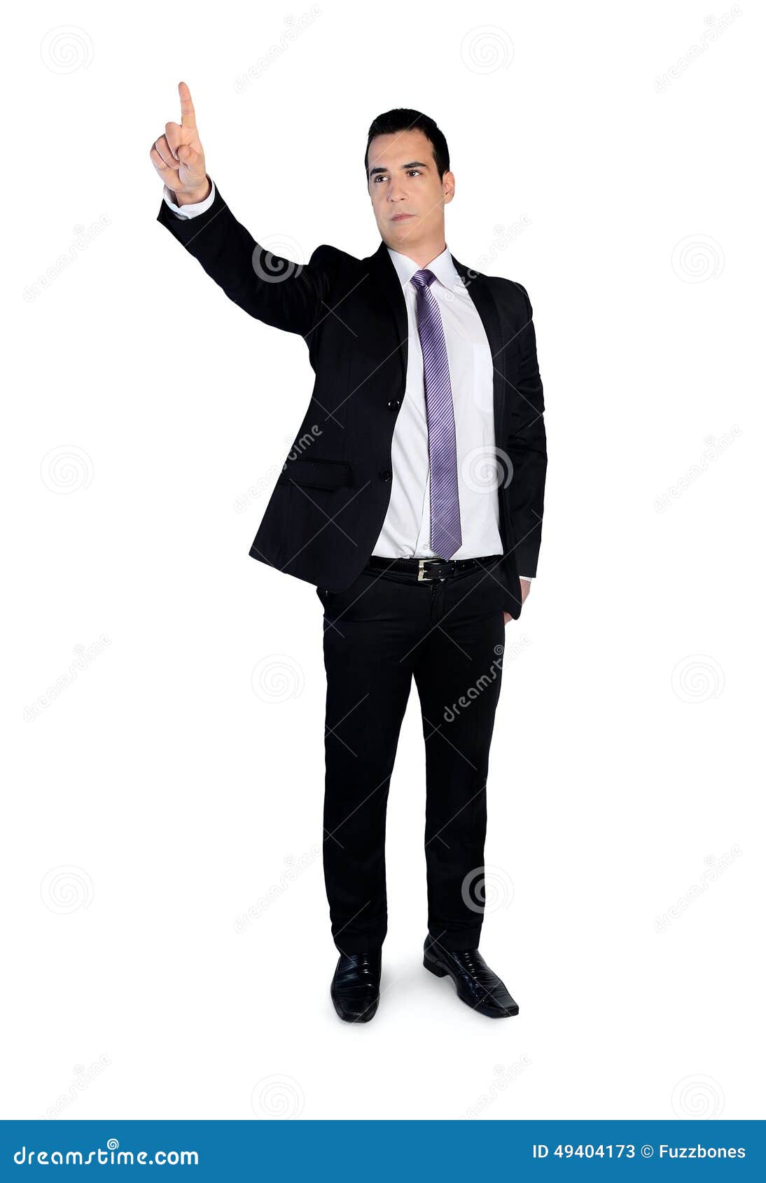 Business Man Press Something Stock Image - Image of people, monitor ...