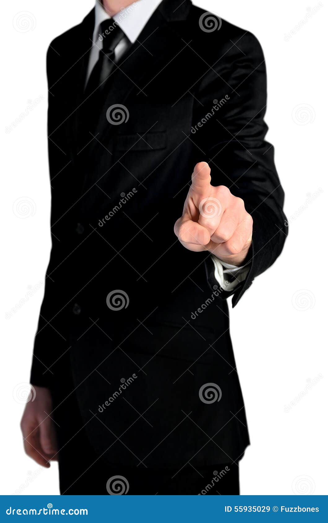 Business Man Press Something Stock Image - Image of modern, pressing ...