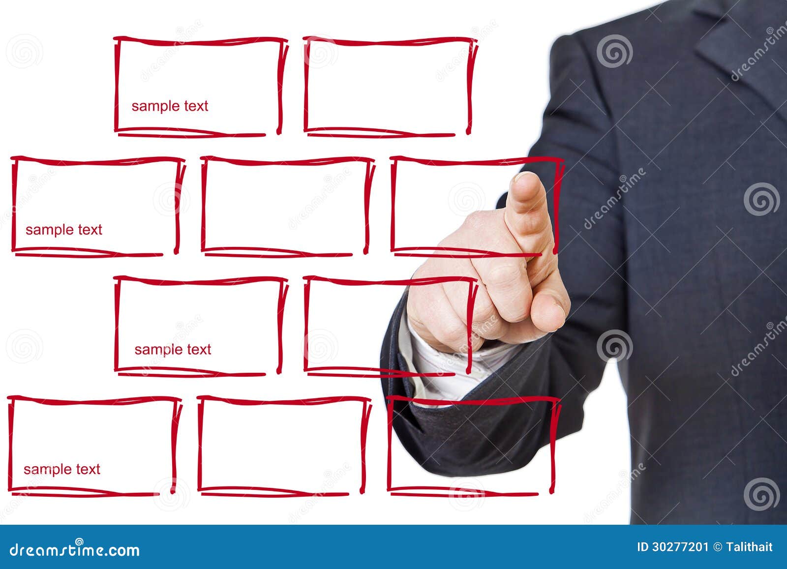 Business Man Pressing Designed Buttons Stock Image - Image of ignition ...