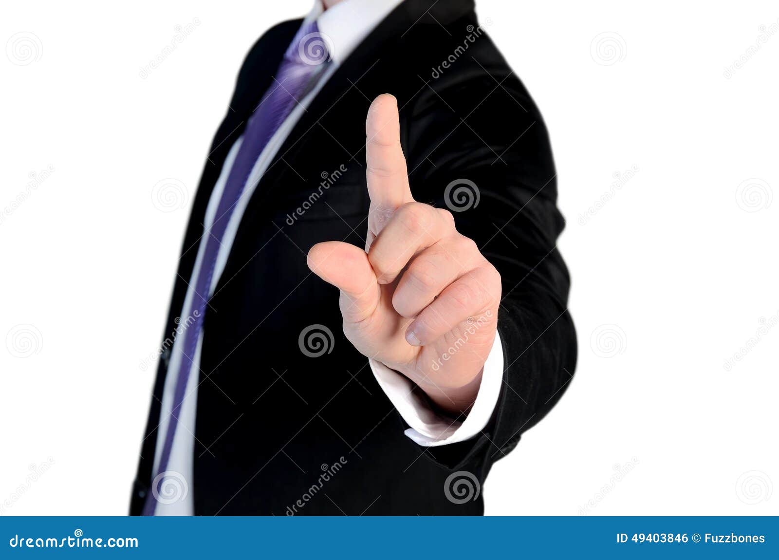 Business Man Pressing Something Stock Photo - Image of employee ...