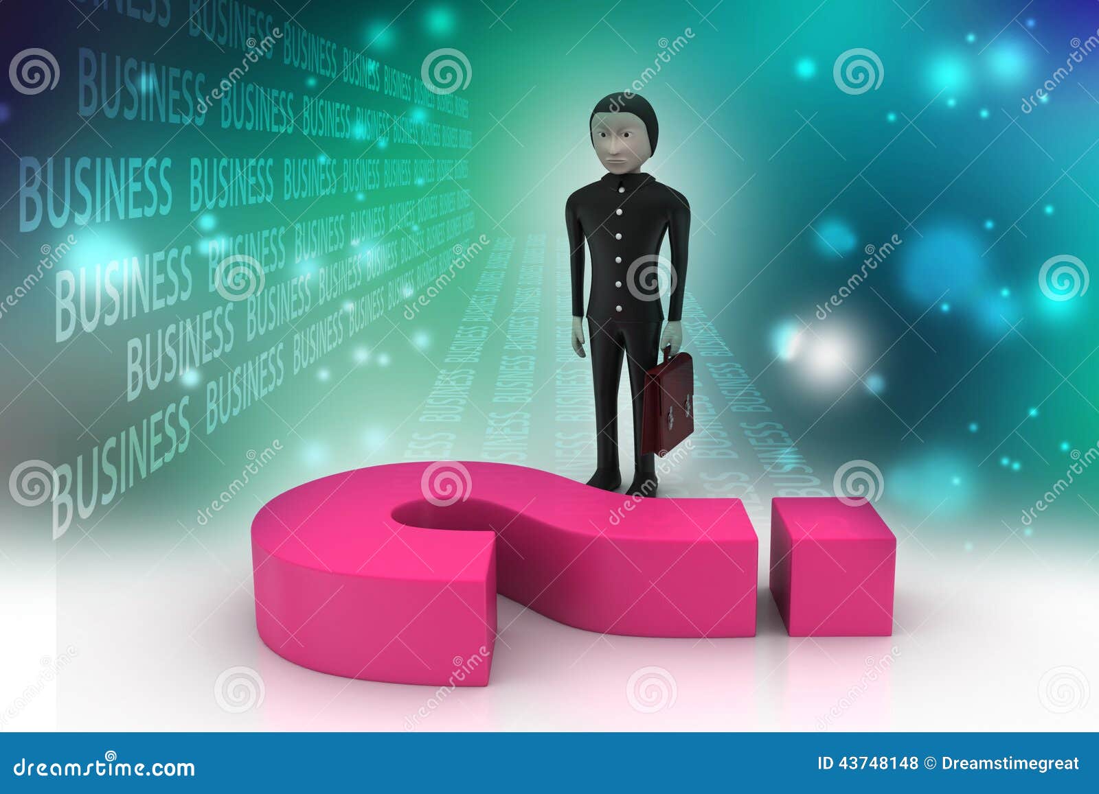 Business man in problem stock illustration. Illustration of concept ...