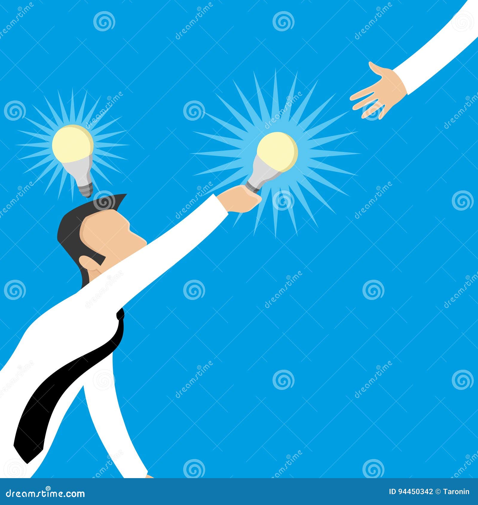 Business Man Promotes His Idea. Stock Vector - Illustration of ...