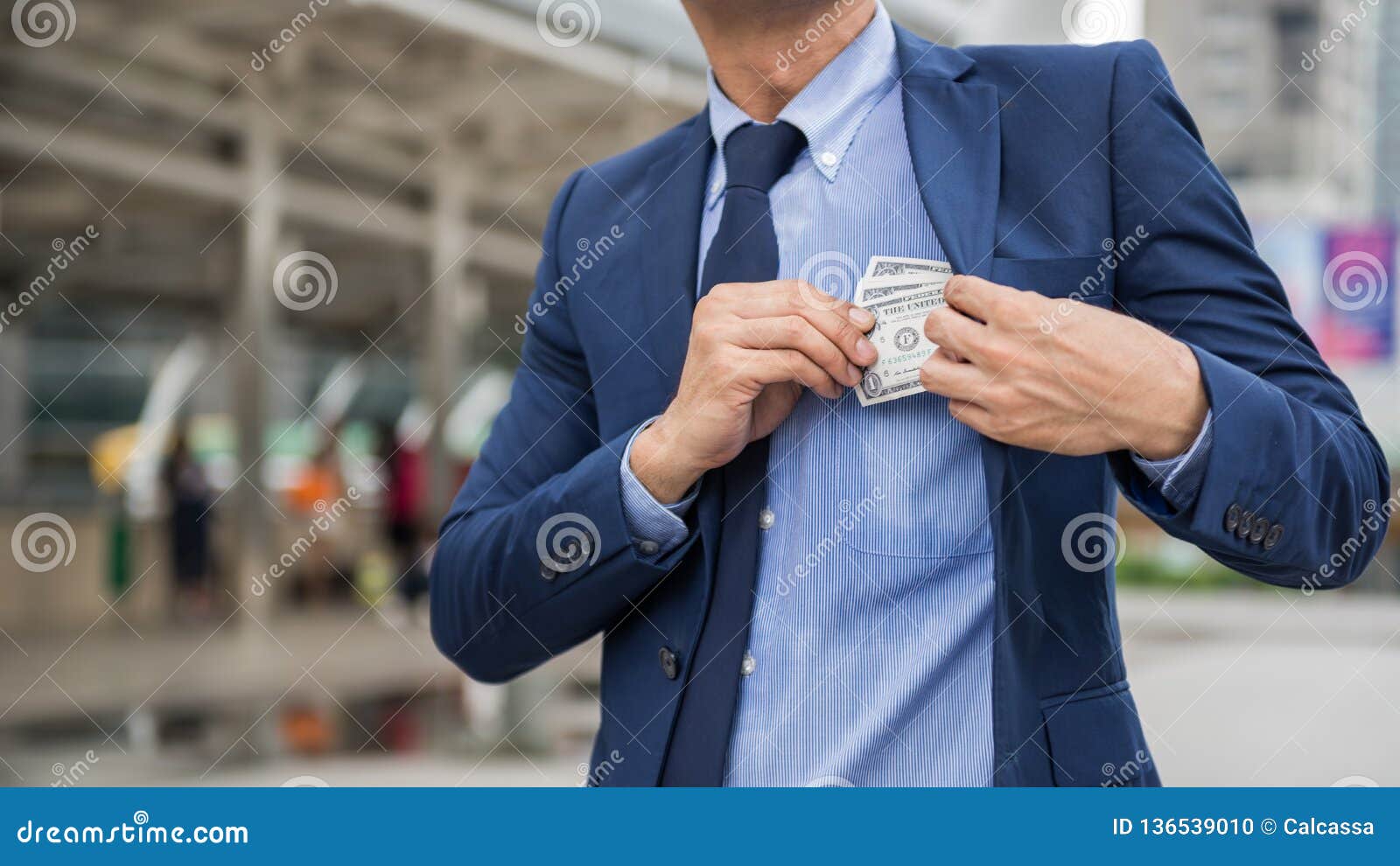 A Business Man Pull Out His Money for Investment Stock Photo - Image of ...