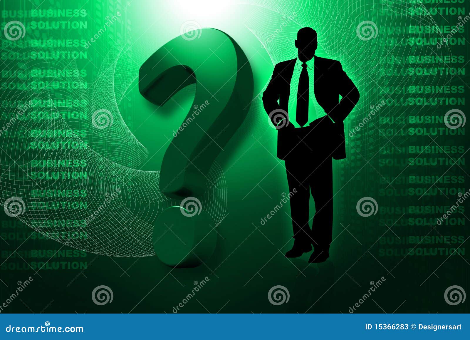 Business man with question stock illustration. Illustration of ...