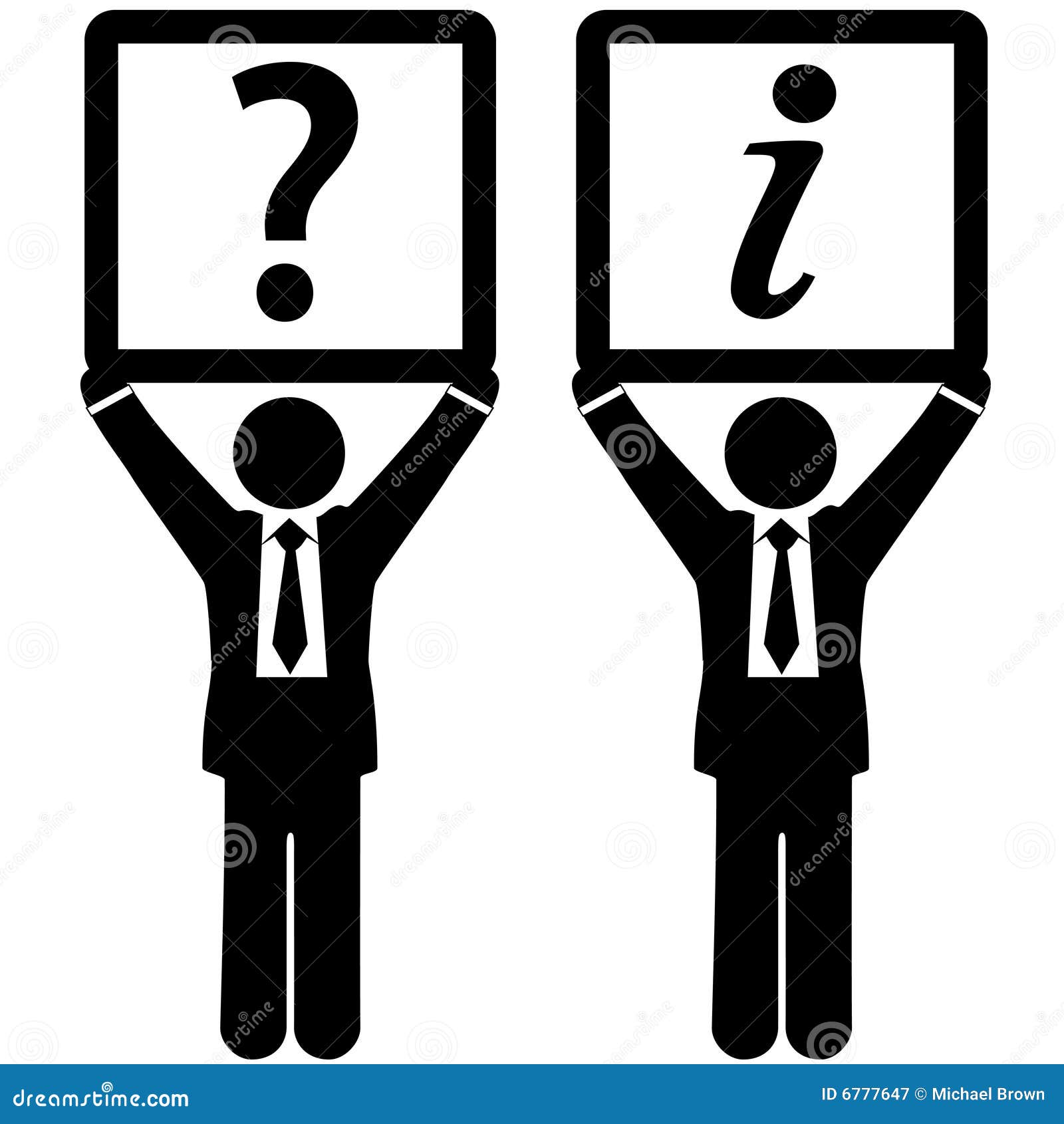 Business Man Question Answer Information Signs Stock Vector ...
