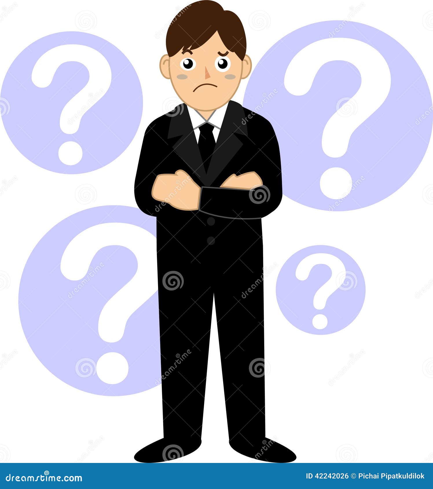 Business Man with Question Mark Stock Vector - Illustration of question ...