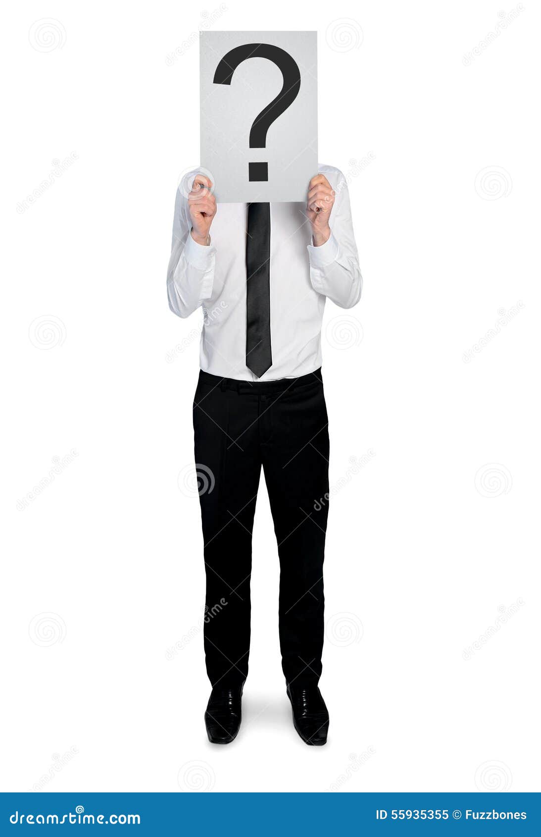 Business Man with Question Mark Stock Image - Image of body, doubt ...